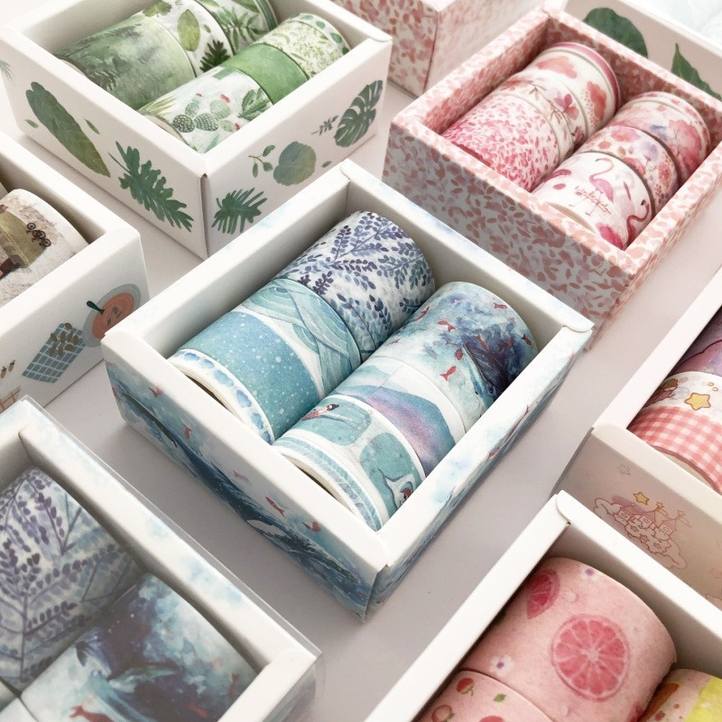 8 Stk. Washi Tape rosa "Love"